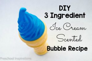 Homemade Ice Cream Scented Bubble Recipe - Preschool Inspirations