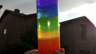 Rainbow Discovery Bottle for Sensory Play and Exploration