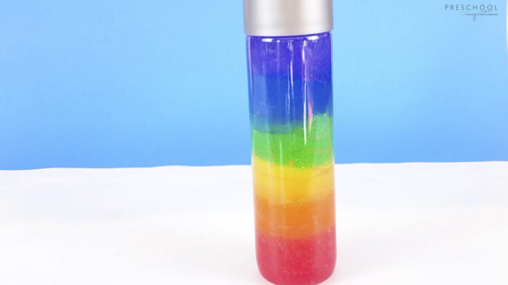 Rainbow Discovery Bottle for Sensory Play and Exploration