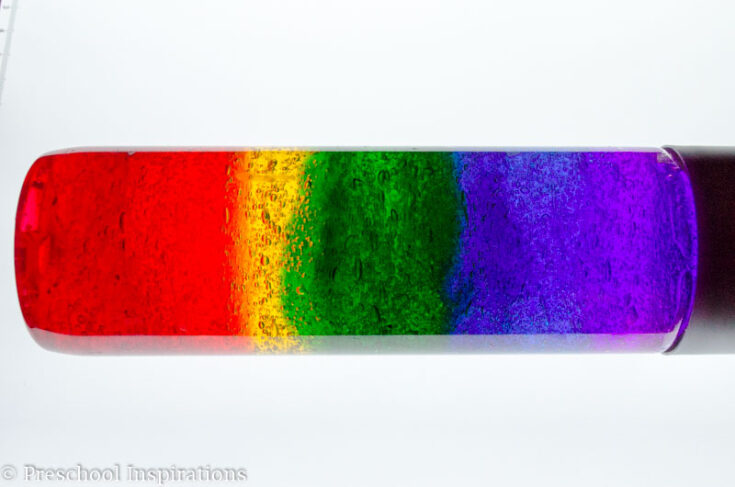 Rainbow Discovery Bottle for Sensory Play and Exploration