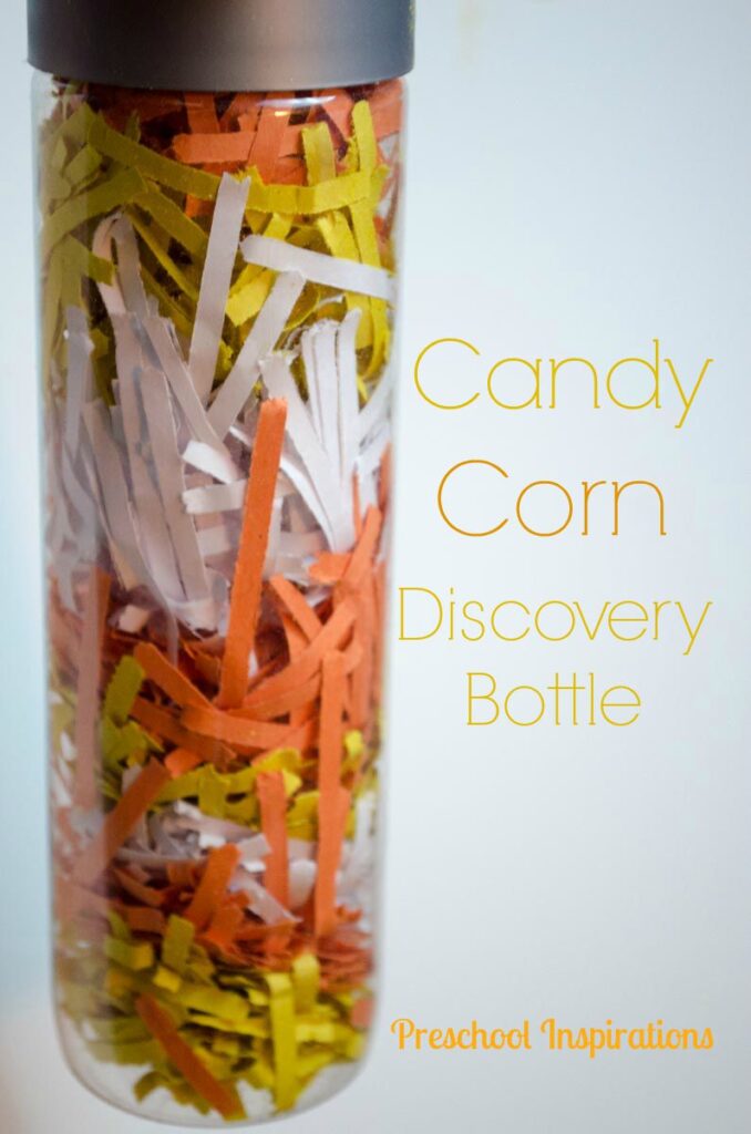 Candy Corn Pattern Discovery Bottle - Preschool Inspirations