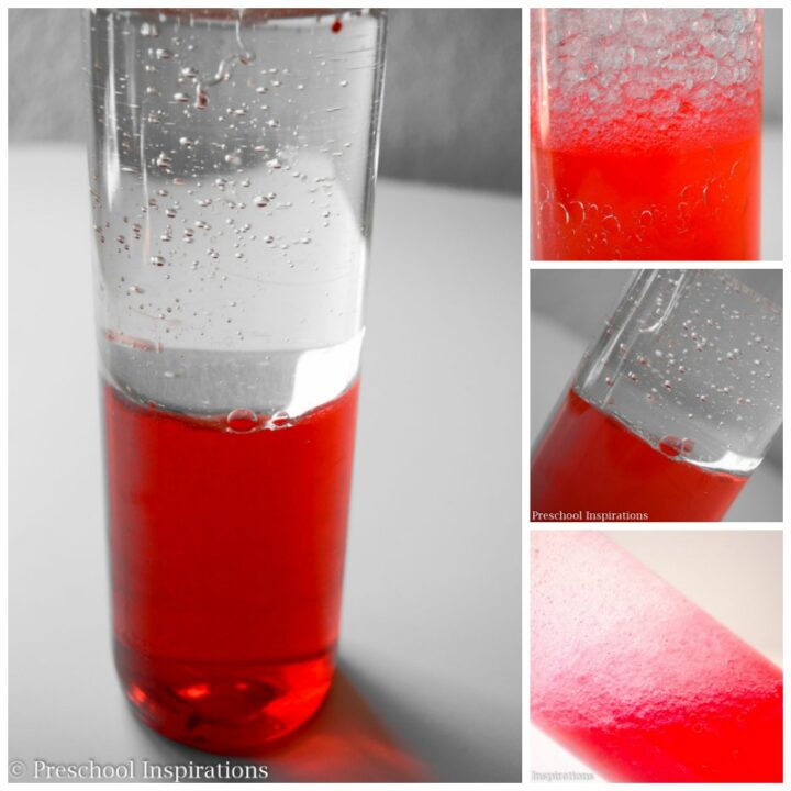 Color Mixing Sensory Bottle - Preschool Inspirations