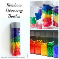 Rainbow Discovery Bottle for Sensory Play and Exploration