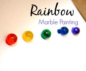 Rainbow Marble Painting Process Art - Preschool Inspirations