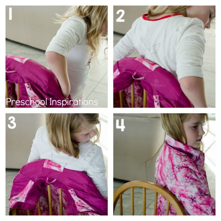 3 Simple Ways for Children to Put Coats On - Preschool Inspirations