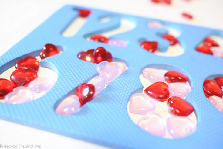Valentine Hearts Number Recognition Activity - Preschool Inspirations