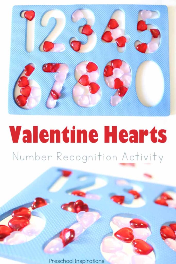 Valentine Hearts Number Recognition Activity - Preschool Inspirations