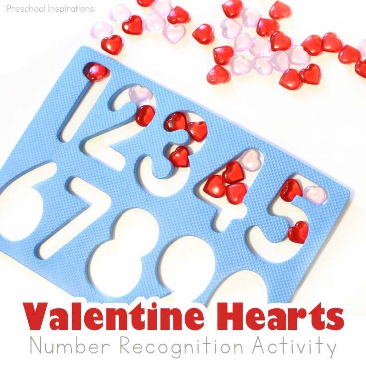 Valentine Hearts Number Recognition Activity - Preschool Inspirations