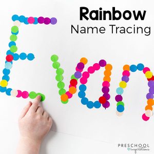 Rainbow Name Tracing Activity - Preschool Inspirations