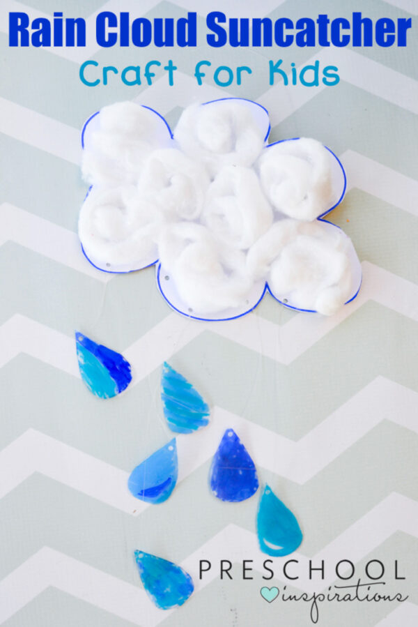 Rain Cloud Suncatcher Craft - Preschool Inspirations