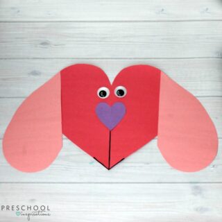 Puppy Love Preschool Heart Craft to Make this Valentine's Day