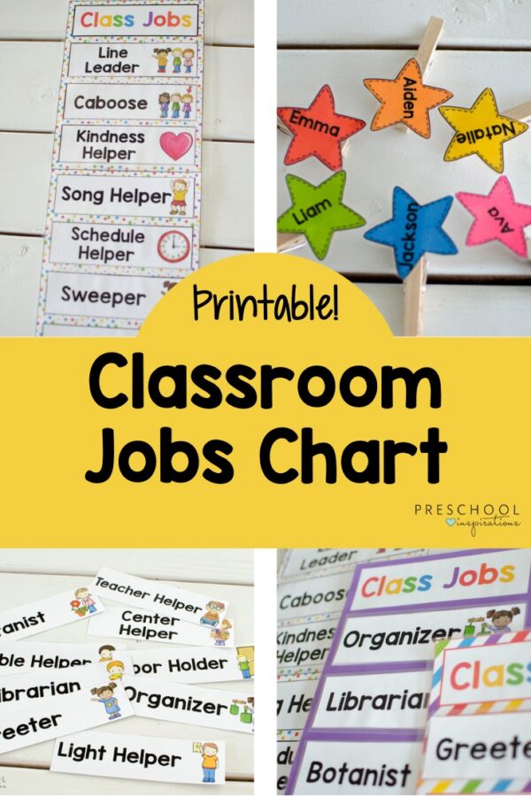 Classroom Jobs Helper Chart and Ideas - Preschool Inspirations