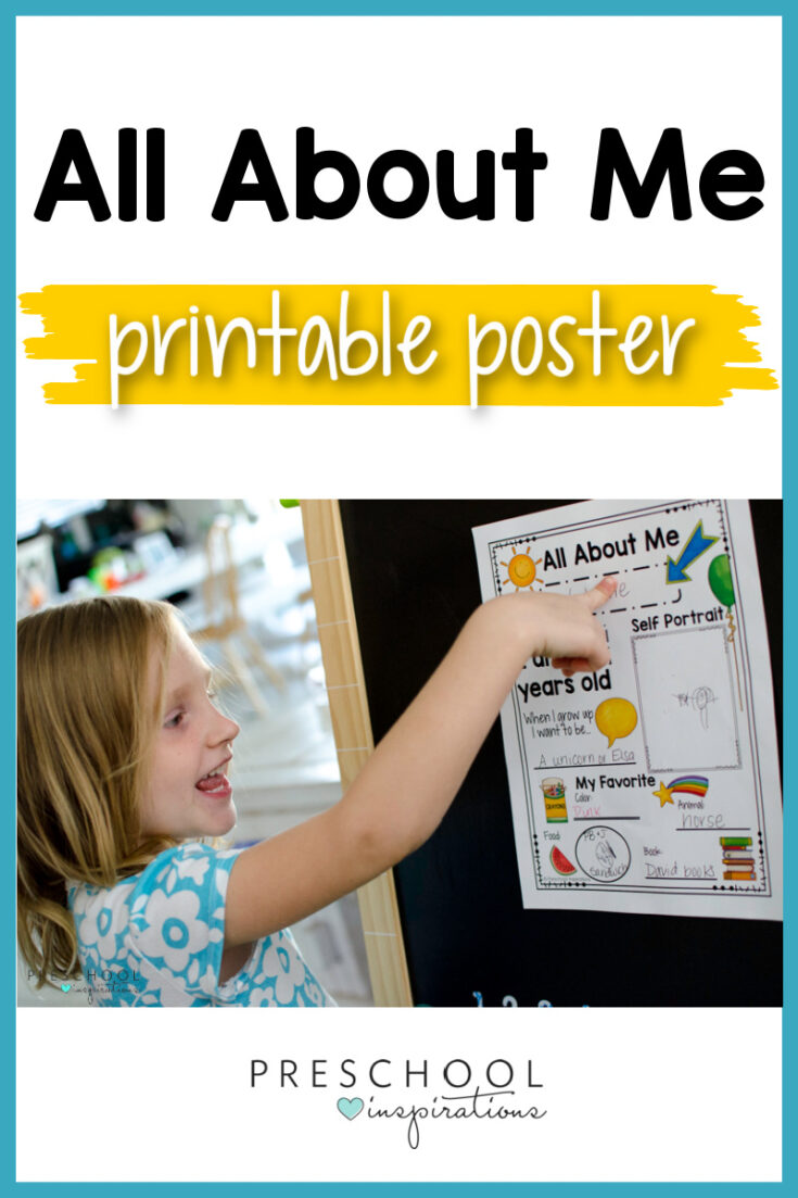 Printable All About Me Poster for a Preschool Theme - Preschool ...