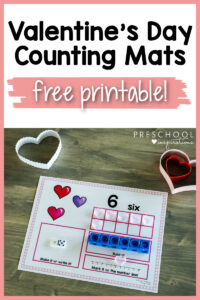 Valentine's Day Ten Frame Counting Mats - Preschool Inspirations