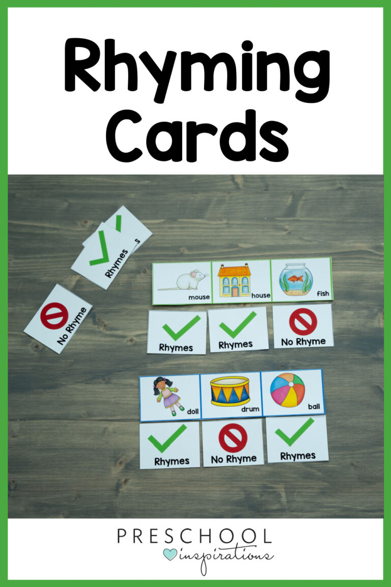 Rhyming Cards - Preschool Inspirations